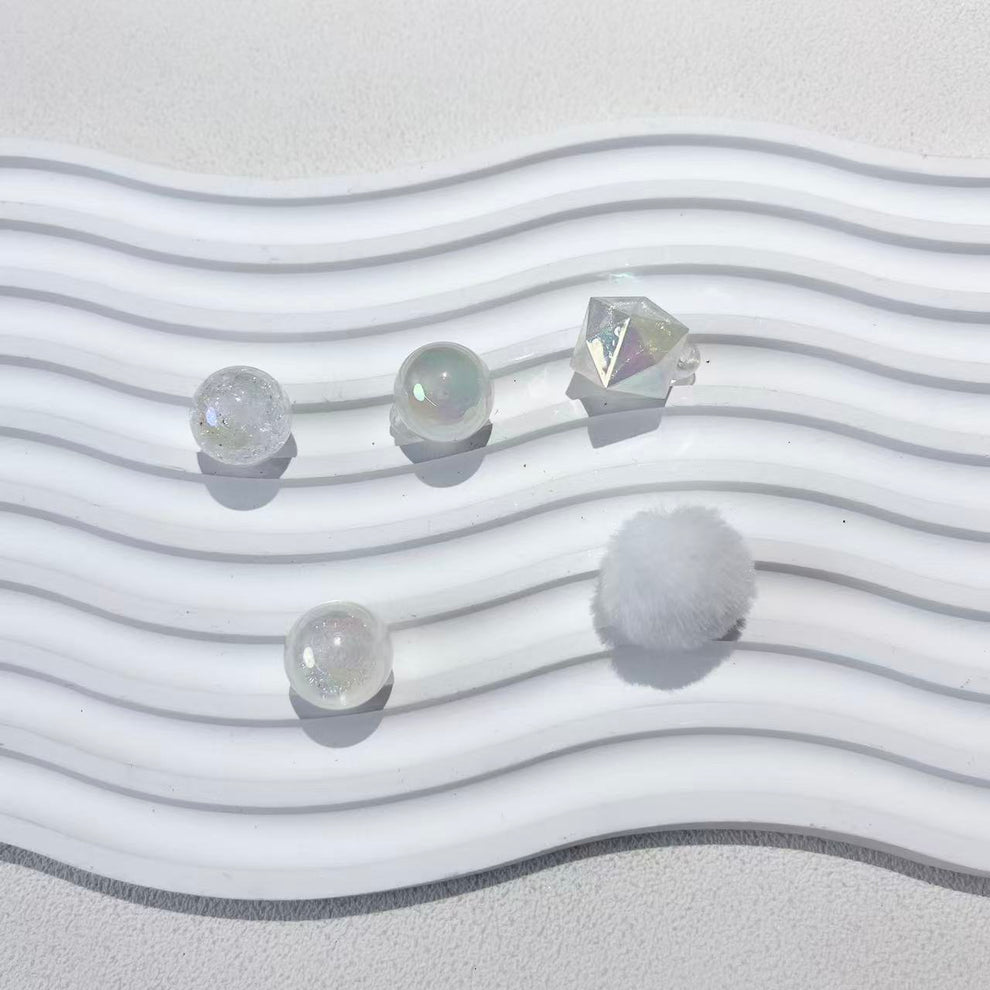 S975 夢見る雲、アクリルビーズ、16mmカン付き、リース用、夜光 – MARUKO